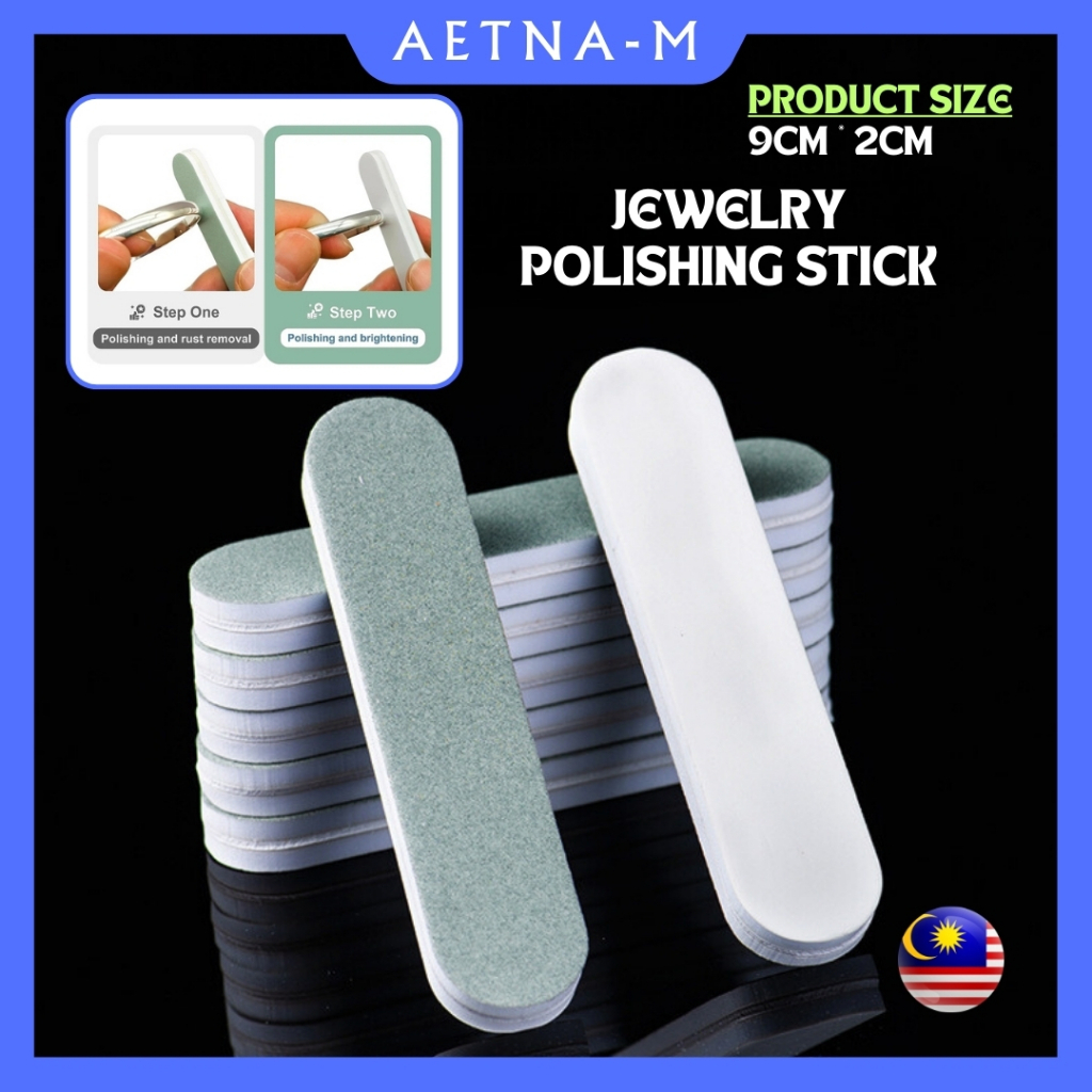 Silver Polishing Double-Sided Sanding Sticks Buffing Pad Grinding Sand ...
