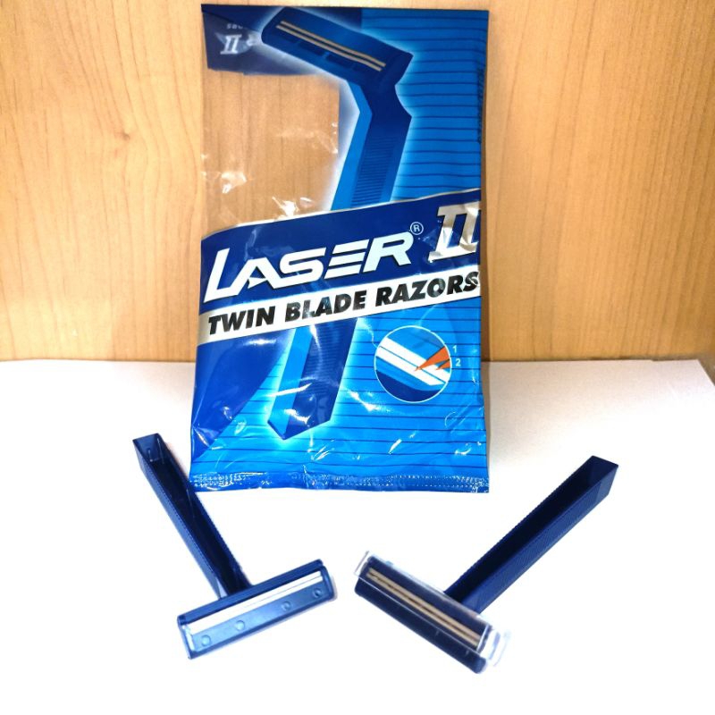 1pc Individually pack Laser 2 Blue Men Twin Blade Razors with Clear ...