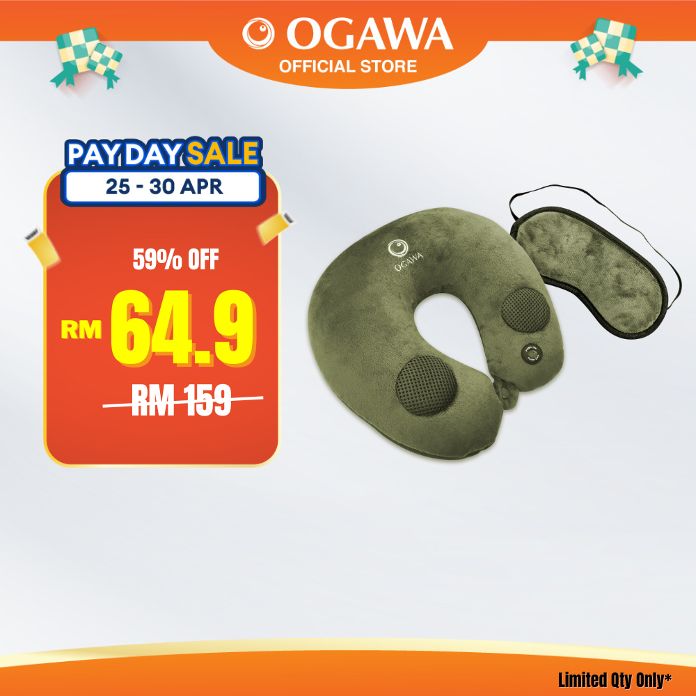 OGAWA Tinkle-X Music Vibration Massage Pillow and Sleep Eye Masks ...