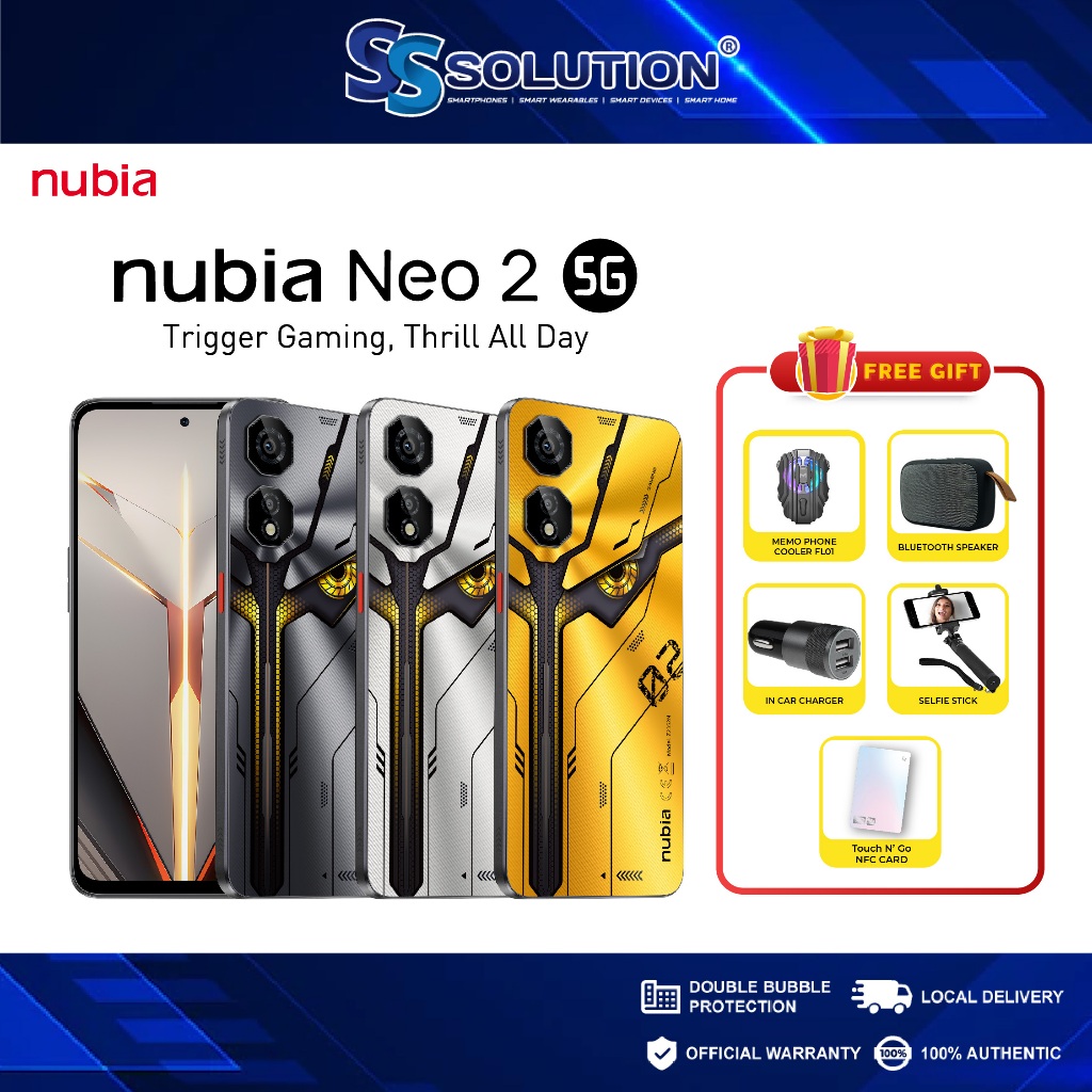 Nubia Neo 2 5G 20(8+12GB +256GB) 6.72" FHD+ 120Hz Ultra-smooth Display | 6000mAh | 33W Fast ...