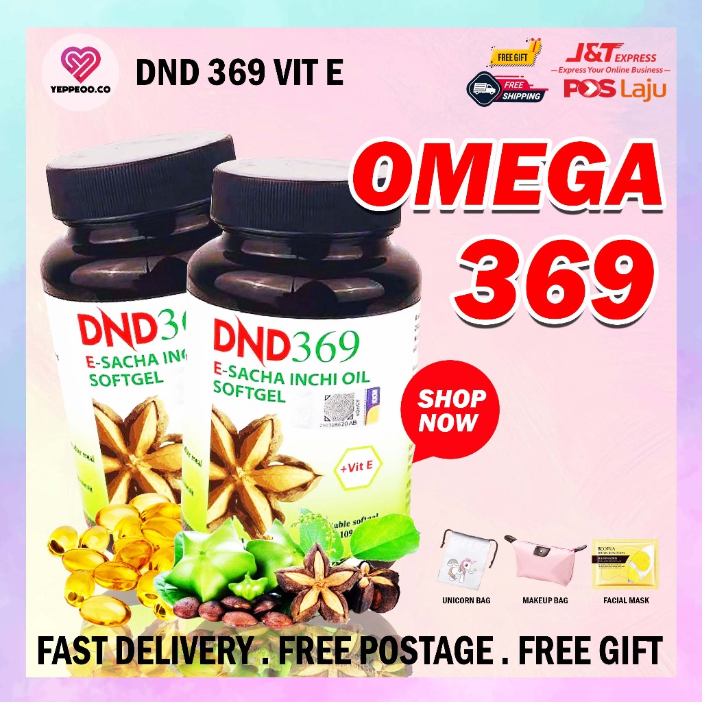 DND 369 E-Sacha Inchi Oil Softgel FREE GIFT ORIGINAL HQ | Shopee Malaysia