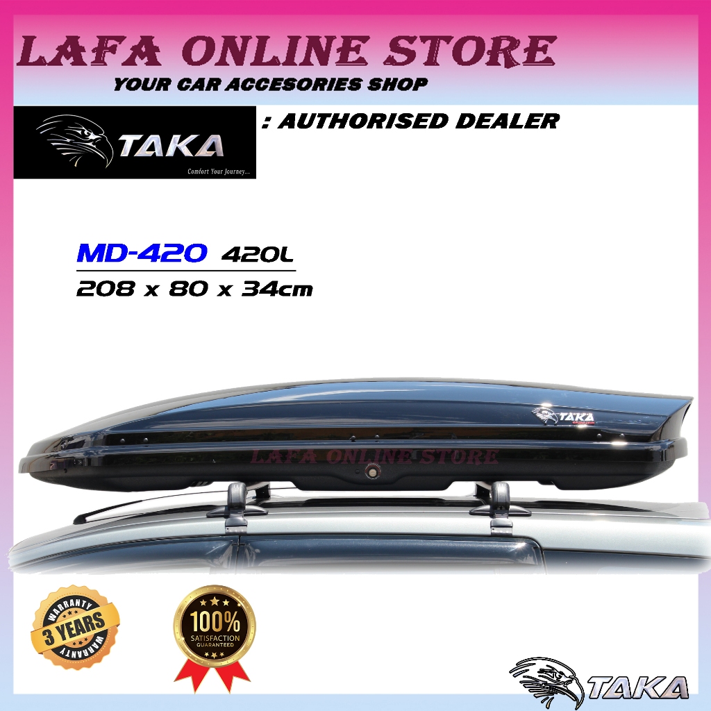 TAKA Roof Box MD-420 ->EXPLORER SERIES XL GLOSSY BLACK