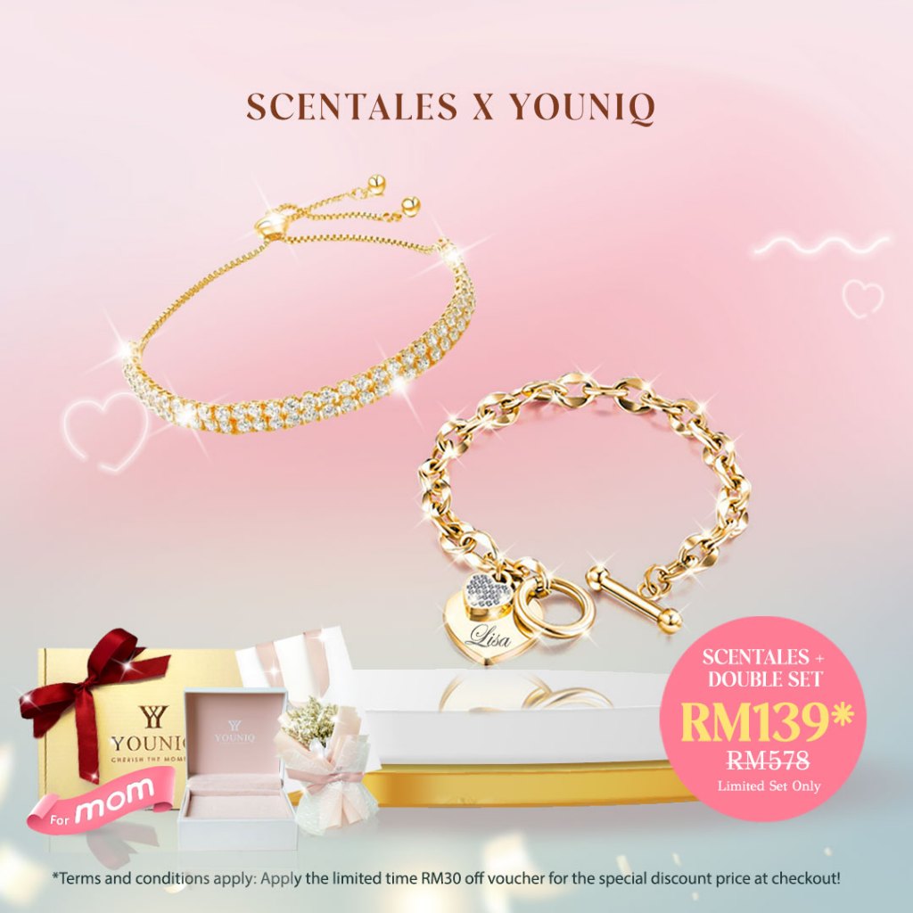 SCENTALES x YOUNIQ Flower & Jewellery Double Mother's Day Gift Set ...