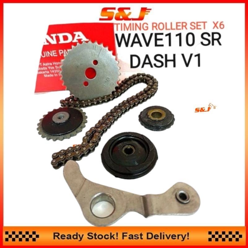 WAVE110 SR DASH V1 TIMING ROLLER SET TIMING CHAIN KIT X6 | Shopee Malaysia