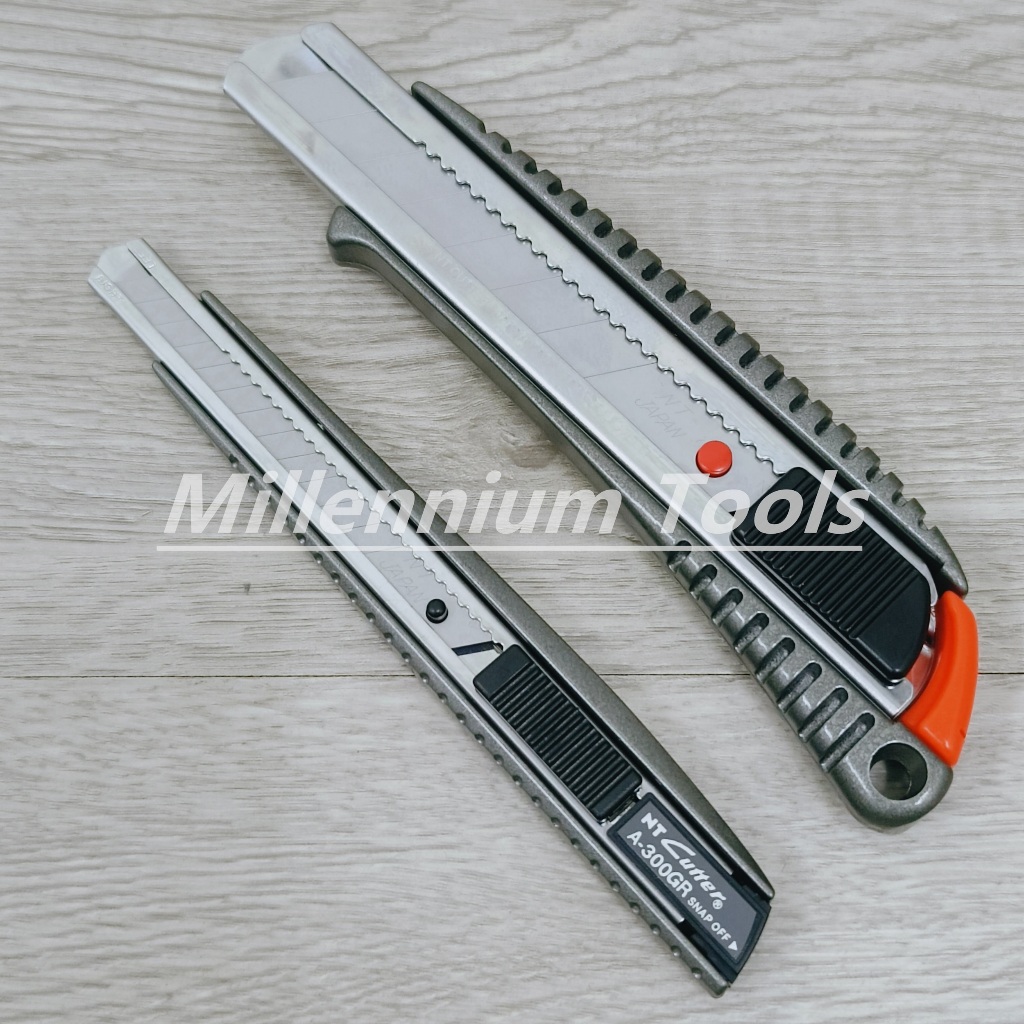 JAPAN NT Cutter A-300GRP | L-500GRP Heavy-Duty Metal Utility Knife With ...