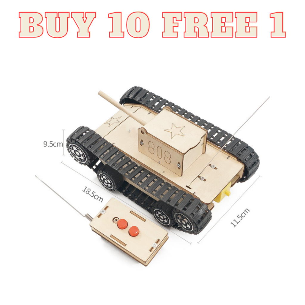 Project RBT Wireless Control Electronic Tank Scientific Toys Kit Wooden ...