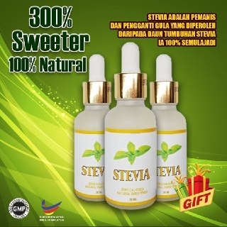 Stevia 30ml Sweet Stevia Extract Liquid Drops / Ekstrak Stevia Semula ...