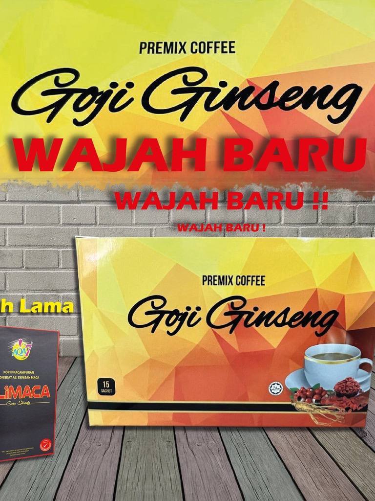 PREMIX COFFEE GOJI GINSENG (KOPI TENAGA GOJI GINSENG ) | Shopee Malaysia