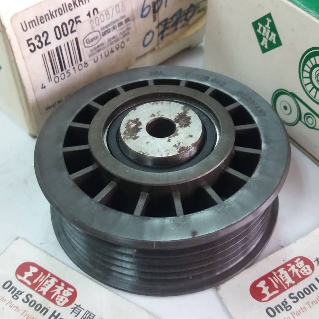 Original Mercedes Belt Tensioner Pulley 70mm M103 W124 230E 260E W126 ...