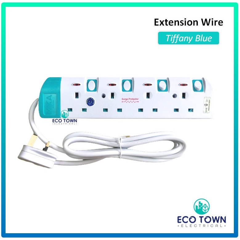 MIKA Trailing Socket Extension Extention Plug WIRE 2 METER | Shopee ...