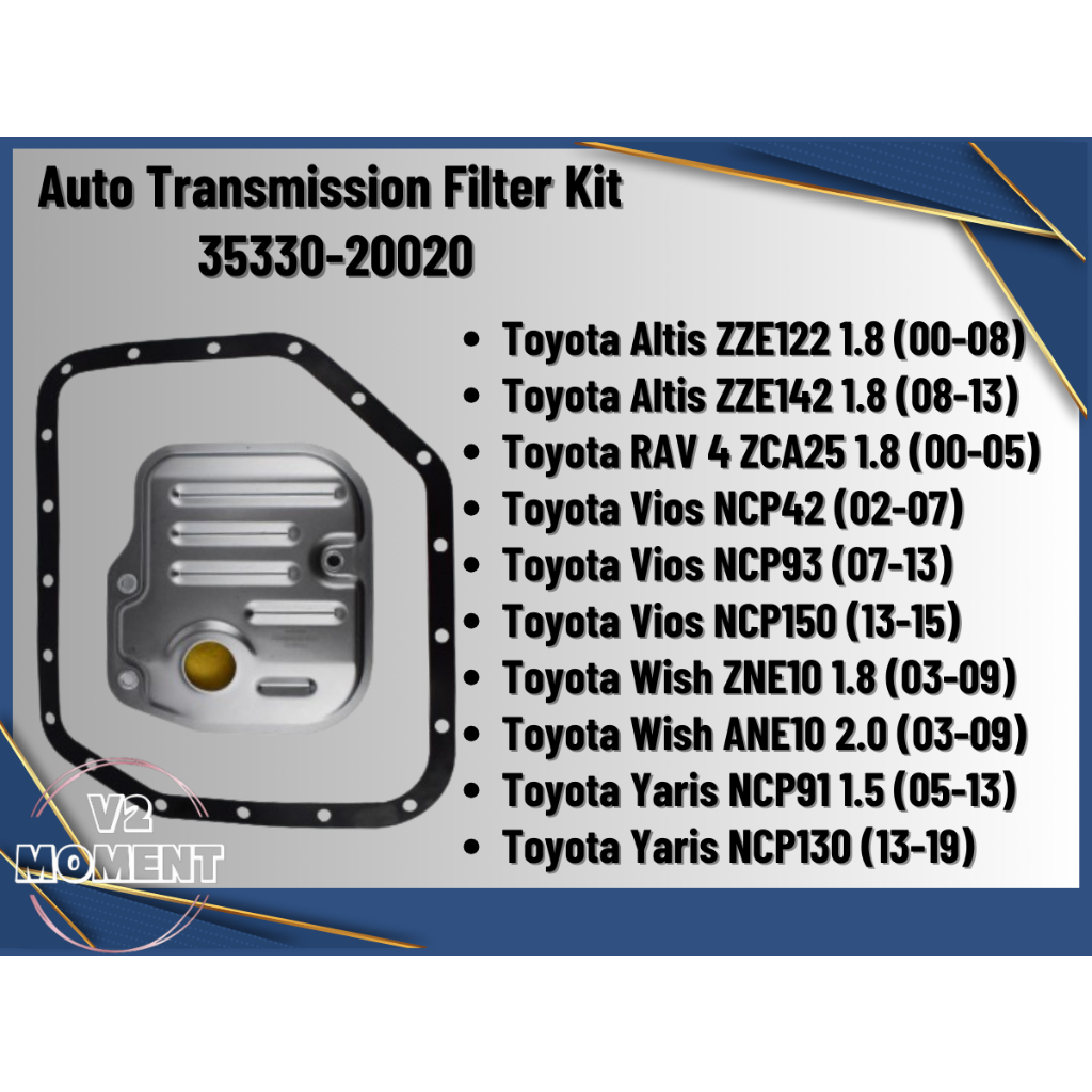TOYOTA VIOS NCP42 NCP93 NCP150 YARIS ALTIS 1.8 WISH 1.8 AUTO FILTER KIT SET (35330-20020 ...
