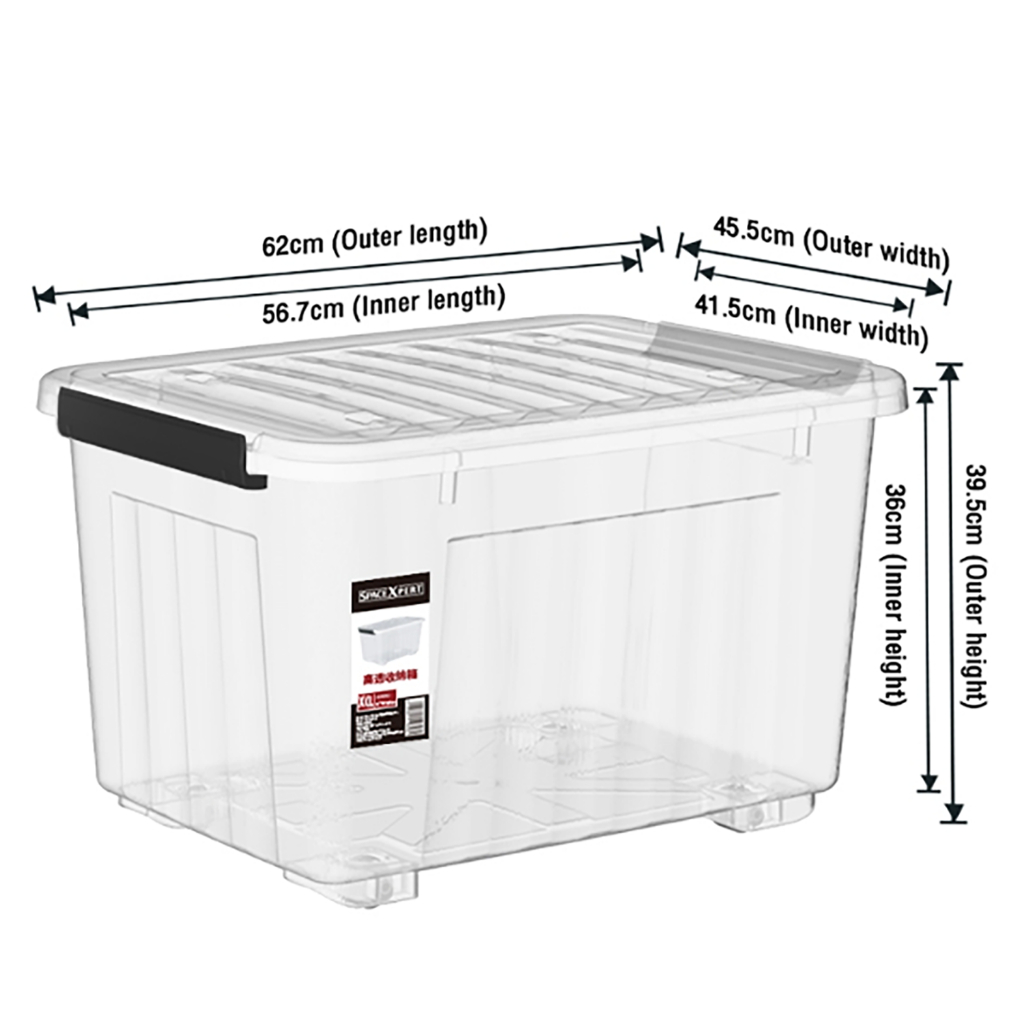 HYPERACK™️ Storage Box Plastic Transparent Organizer Store Room With ...