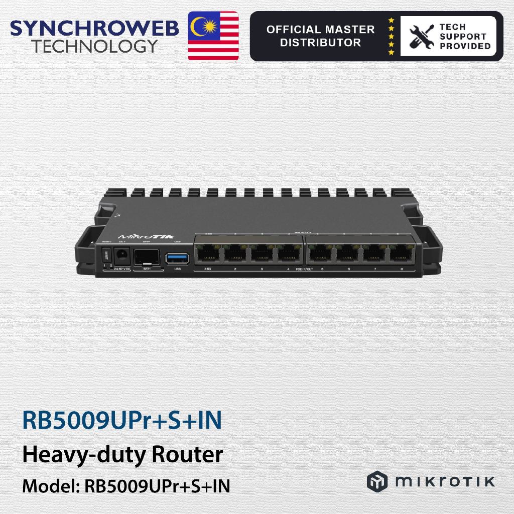 Mikrotik RB5009UPr+S+IN - heavy-duty router with PoE-in and PoE-out on ...