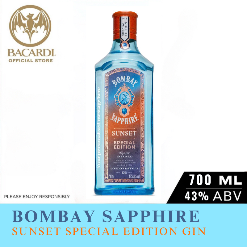 Bombay Sapphire Sunset Limited Edition Premium London Dry Gin - 700ml ...