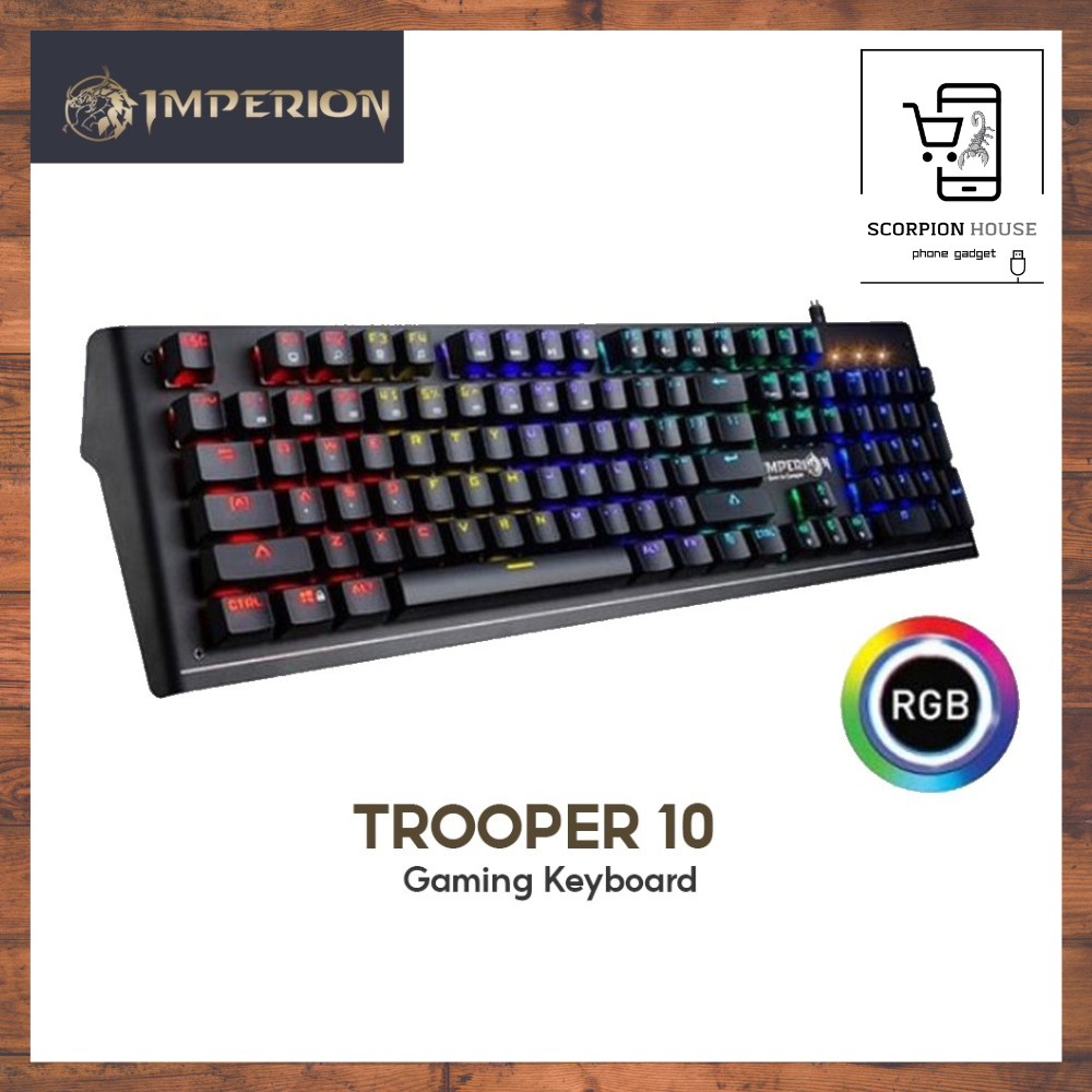 IMPERION TROOPER 10 USB Wired Mechanical Gaming Keyboard (Blue Switch ...
