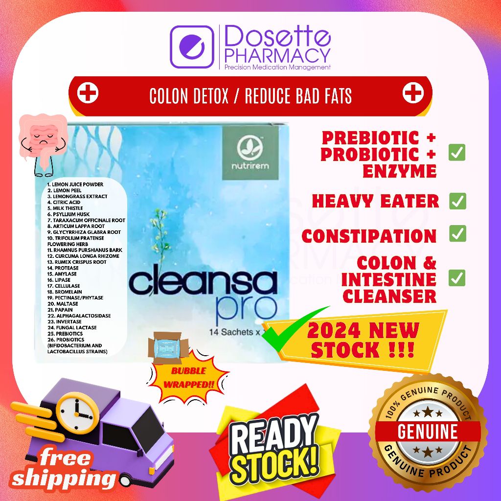 NUTRIREM CLENSAPRO EXP:03/27 COLON DETOX BOWEL CLEANSER CONSTIPATION ...