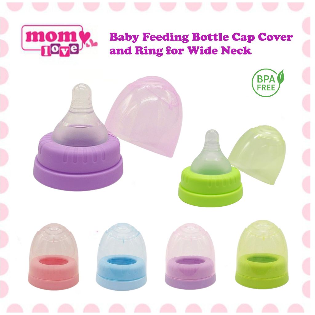 Baby Feeding Bottle Cap Cover and Ring for Wide Neck / PP Wide Neck ...