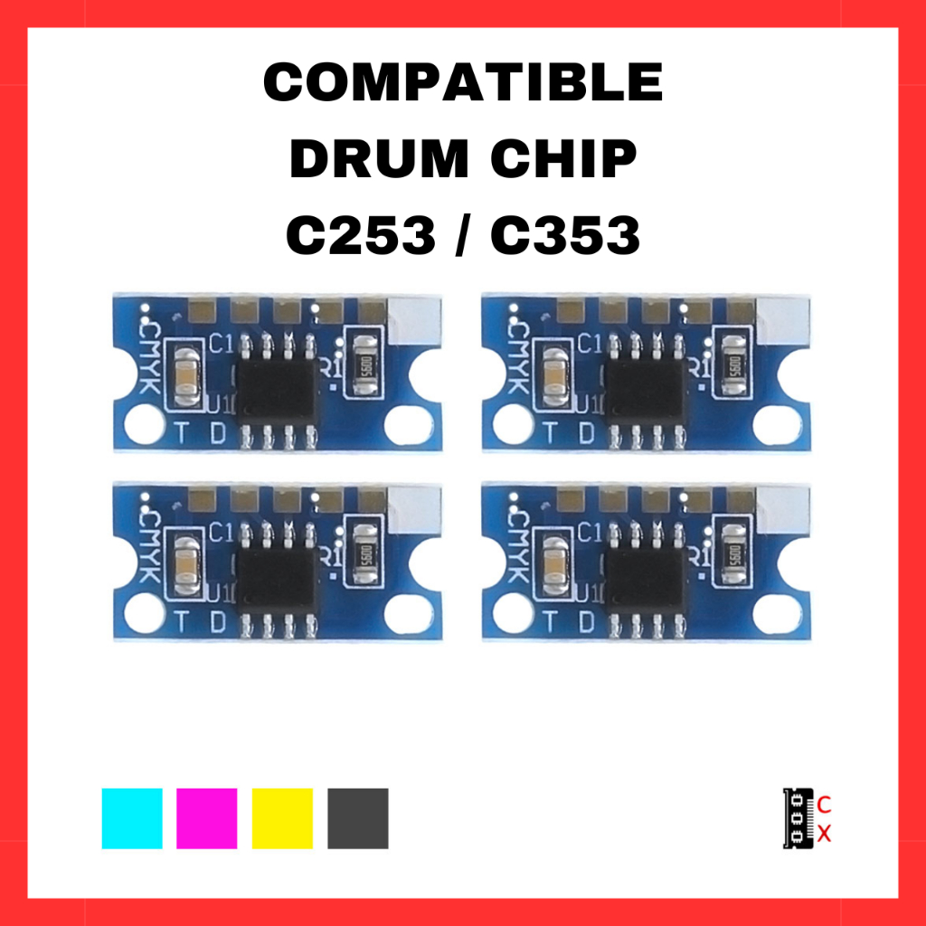 Compatible Drum Chip for Konica Minolta C253 / C353 (C/Y/M/K) | Shopee Malaysia