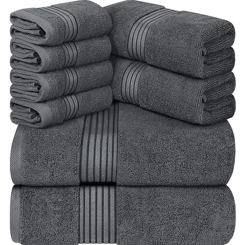 𝐇𝐨𝐭𝐞𝐥 Grey Bath Towel 100% Cotton Big Towel 70cmx140cm 500-650GSM ...