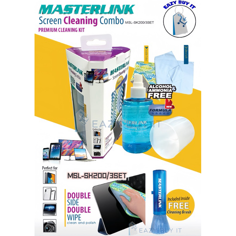 MASTERLINK LCD SCREEN CLEANING KIT (200ML) | Shopee Malaysia