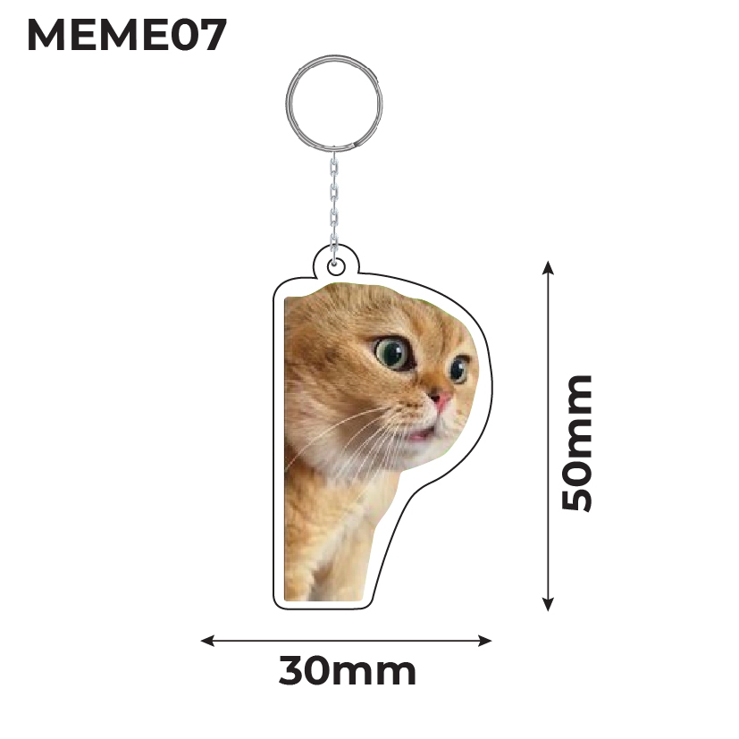 KEYCHAIN VIRAL MEME KEYCHAIN WITH SILVER O RING DECORATION GIFT ACRYLIC ...