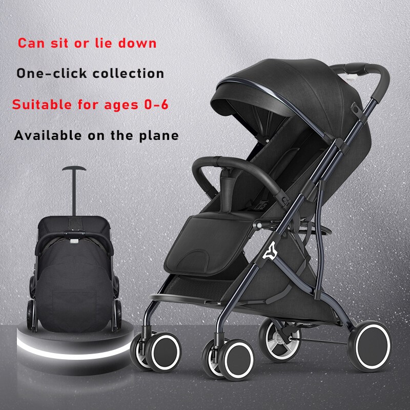 Baby Stroller Travel Cabin Compact Foldable Lightweight Newborn Trolley ...