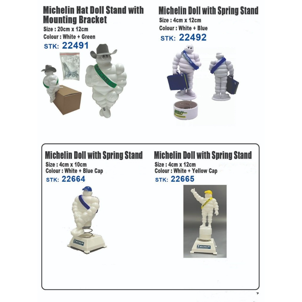 Michelin Doll with spring or Topi Kelabu mounting bracket anak patung ...