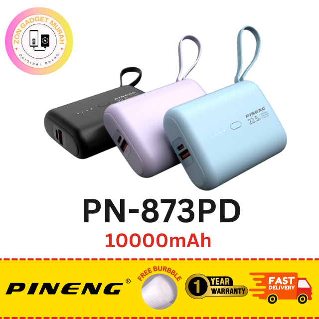 Pineng PN 873 PD Quick Charge 10000mAh Built in Cable TYPE-C and FRUIT ...
