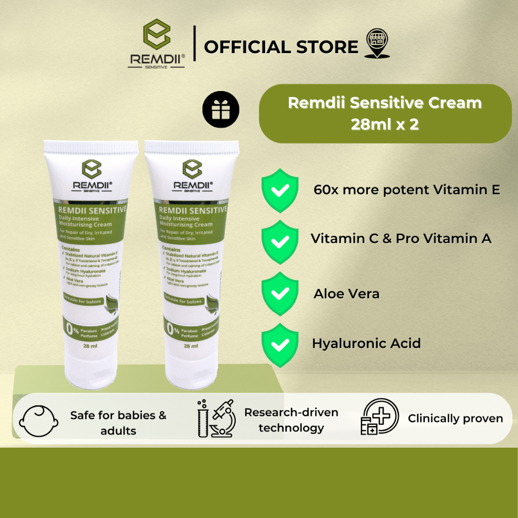 [Bundle of 2] Remdii Sensitive Intensive Moisturising Cream 50ml ...