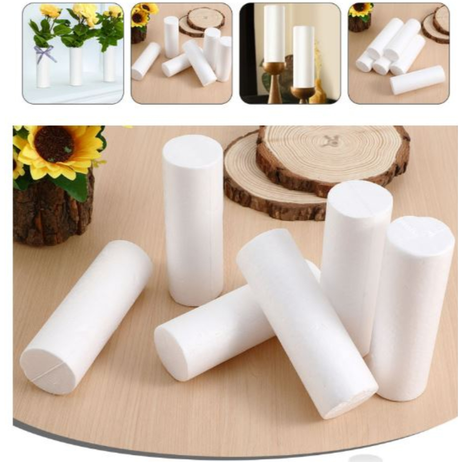 [DEFECT ITEM] 5cmx15cm White Cylinder Shape Polystyrene Foam Modelling ...