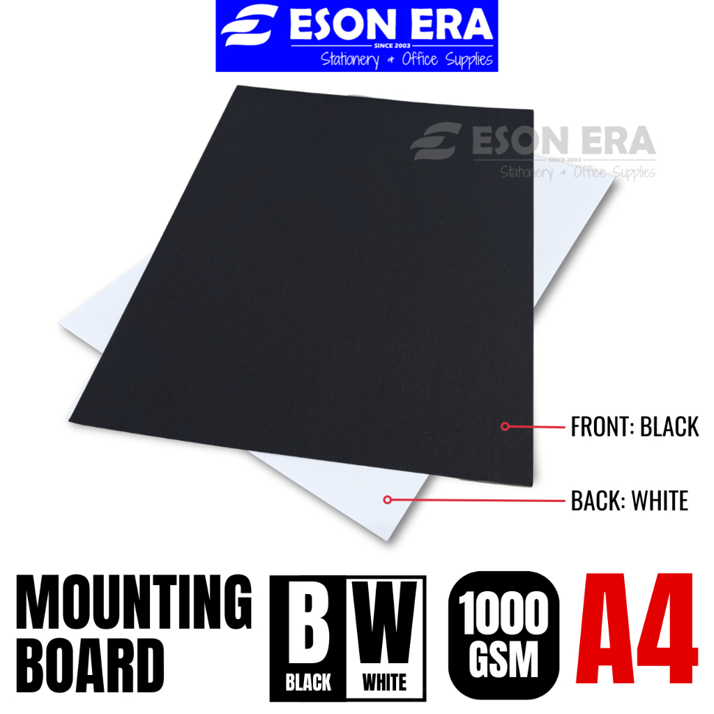 [A4] Mounting Board A4 1000gsm Black 1pc Card Board Chip Board Kad ...