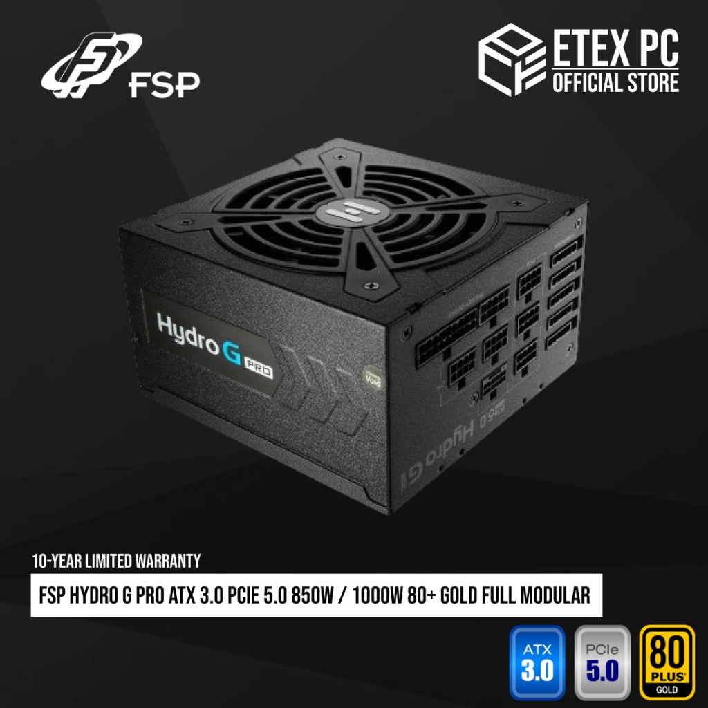 FSP Hydro G PRO ATX3.0 PCIe5.0 850W / 1000W 80+ Gold Full Modular Power Supply # FSP-HG2-850 ...