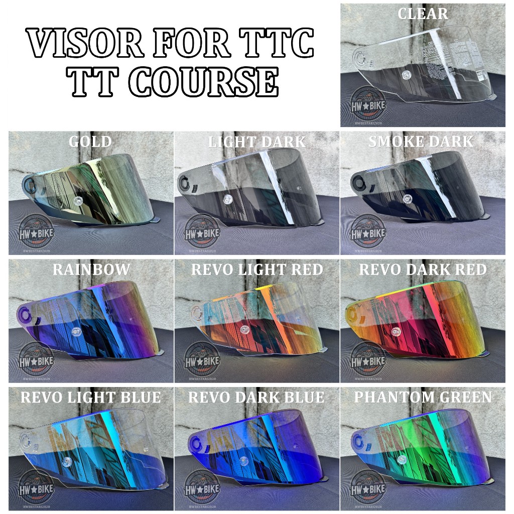 READY STOCK VISOR FOR HELMET TTC TT COURSE | Shopee Malaysia