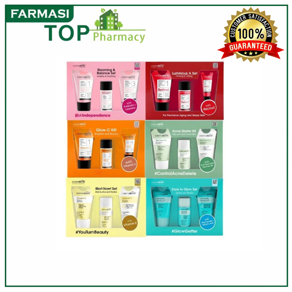 COSMODERM TRIAL SET 20ML X 3 (VITAMIN E, PREBIOTIC, NIACIAMIDE ...