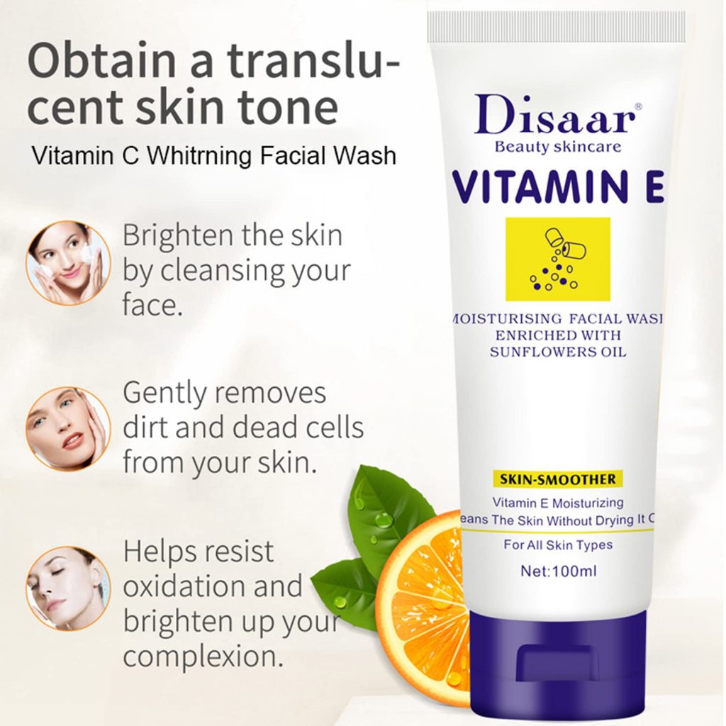 DISAAR Vitamin E Moisturizing Facial Wash Enriched With Sunflowers Oil ...