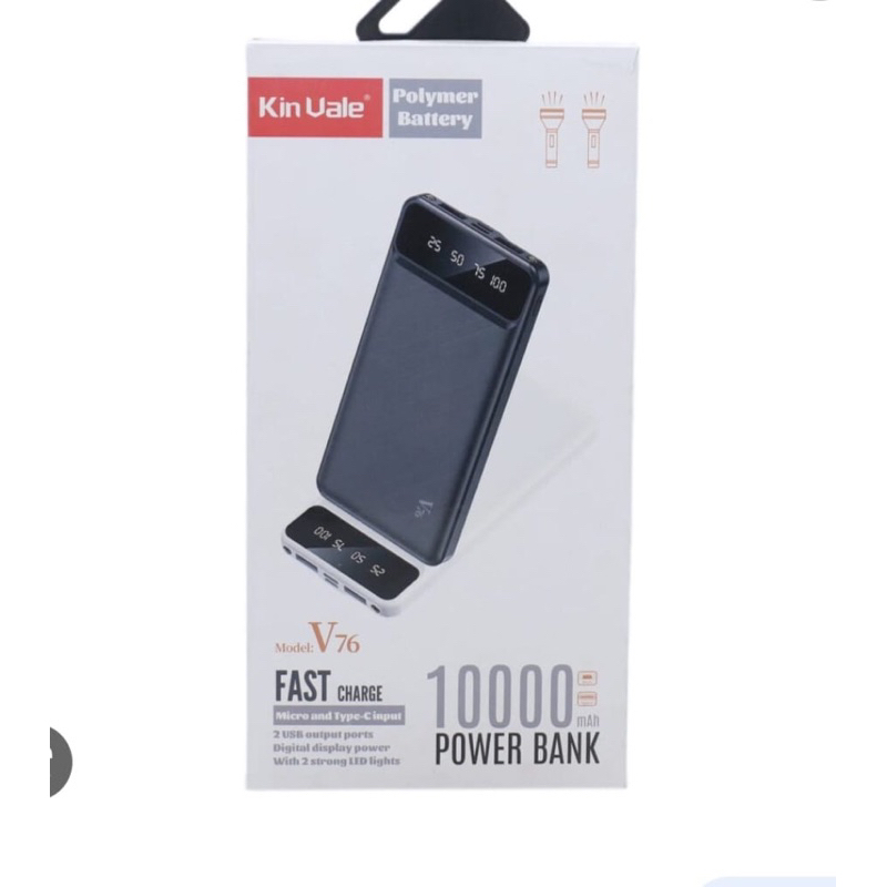 Kin vale power bank 10K 2 usb output & Display power V76 ready stock🔥🔥 ...