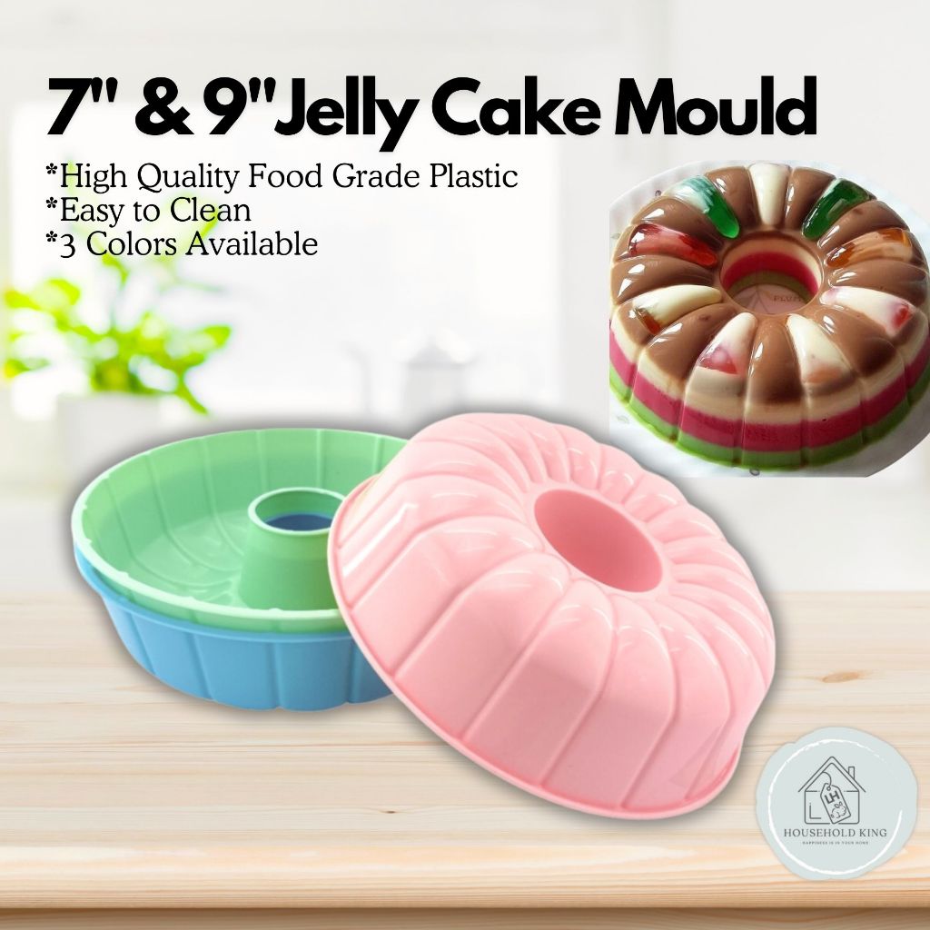 7"/ 9" Blue Round Jelly Mould/ Acuan Bulat Kek Kukus/ Jelly Pudding ...