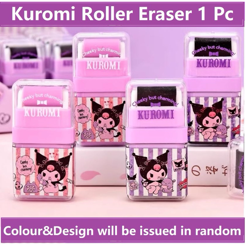1Pcs Sanrio Kuromi Animal Roller Pencil Eraser With Roller Cleaning Erasers for Kids School ...