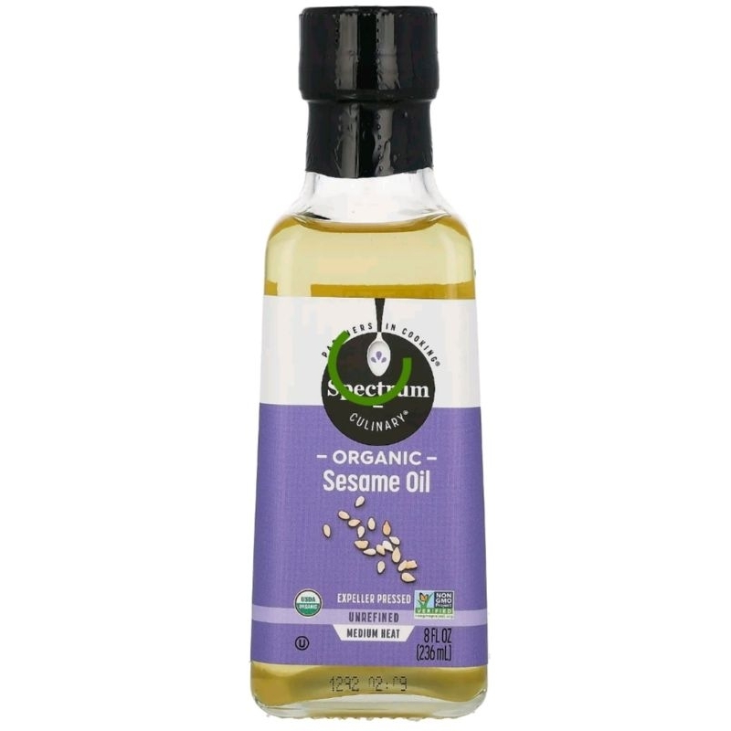 Spectrum Culinary, Organic Sesame Oil, Expeller Pressed, 16 fl oz (473 ...