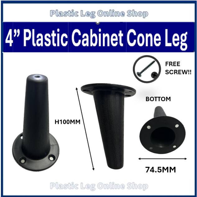 SL 111 4" Plastic Cabinet Cone Leg (ONLY FOR CABINET USE !!!!!) (FREE ...