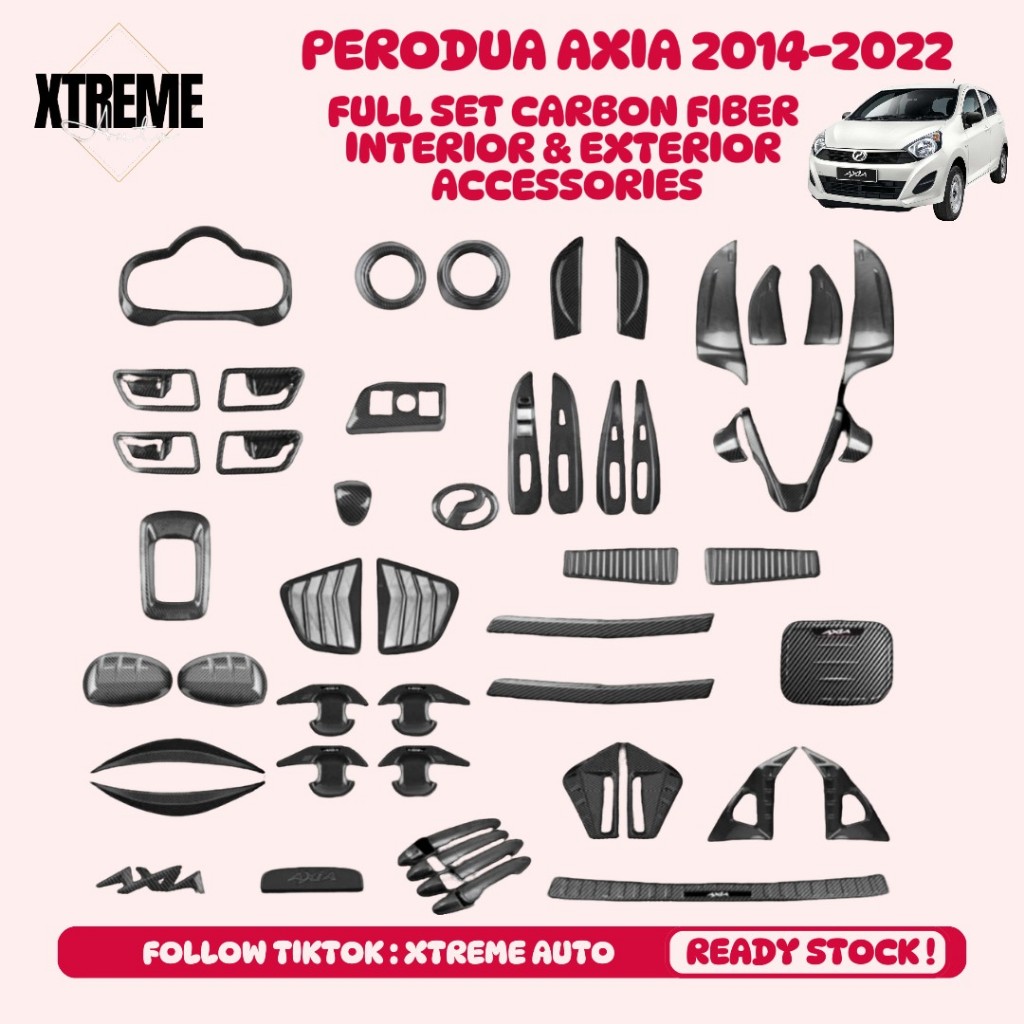 XTREME AUTO PERODUA OLD AXIA 2014-2022 CAR FULL SET CARBON FIBER ...