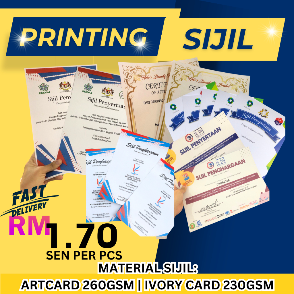 CERTIFICATE PRINTING | SIJIL CORPORATE | SIJIL ANUGERAH KECEMERLANGAN ...