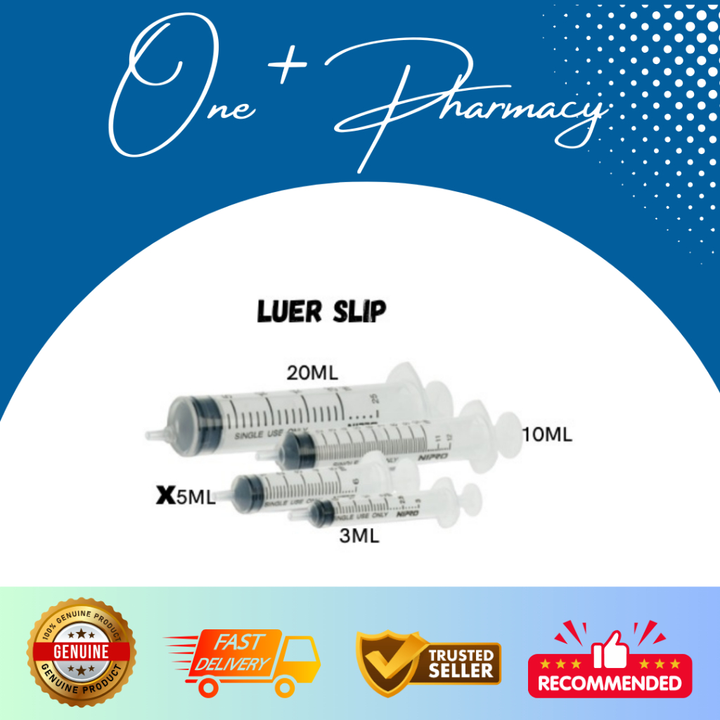 Nipro syringe LUER SLIP 5ML/3ML/1ML (without needle) | Shopee Malaysia
