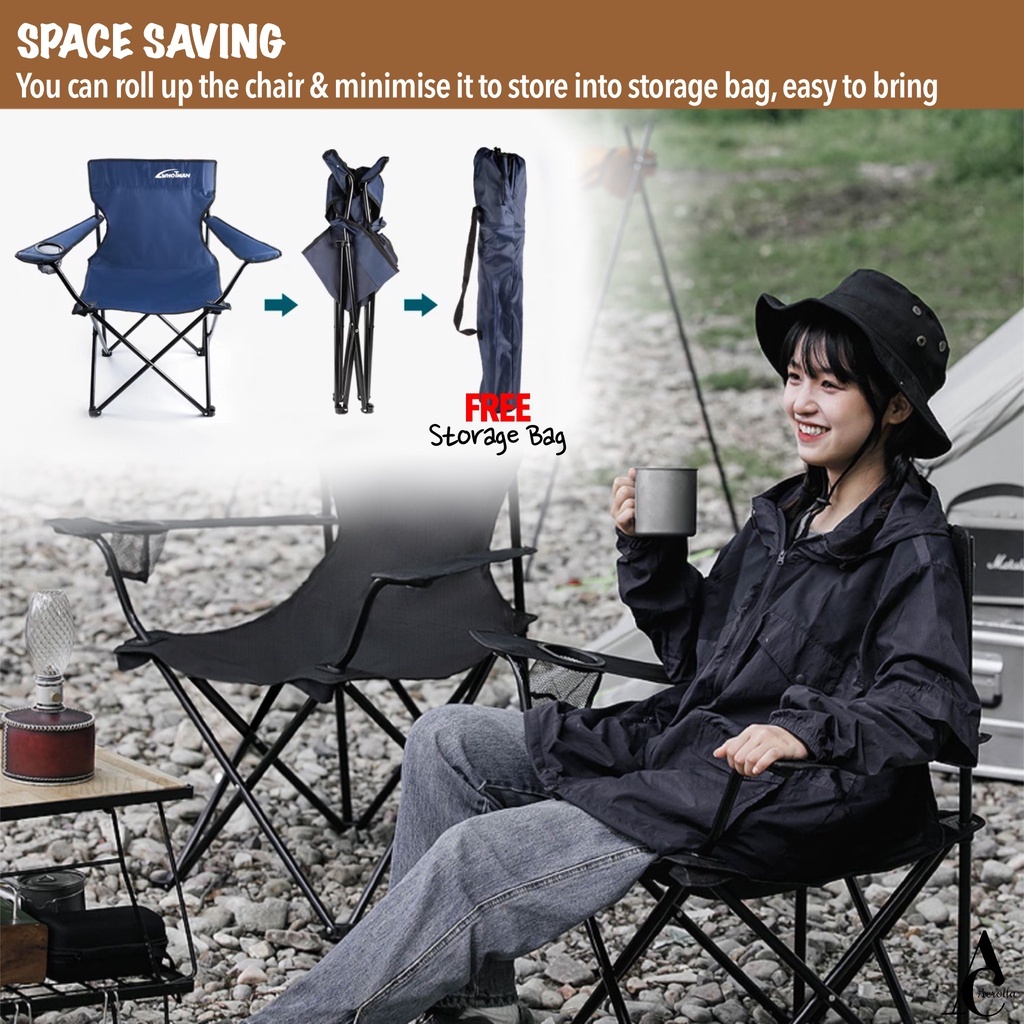 Kombo Kerusi Healing/1 Set Combo Camping Chair with Arm Rest Portable ...