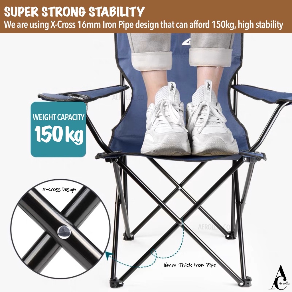 Kombo Kerusi Healing/1 Set Combo Camping Chair with Arm Rest Portable ...