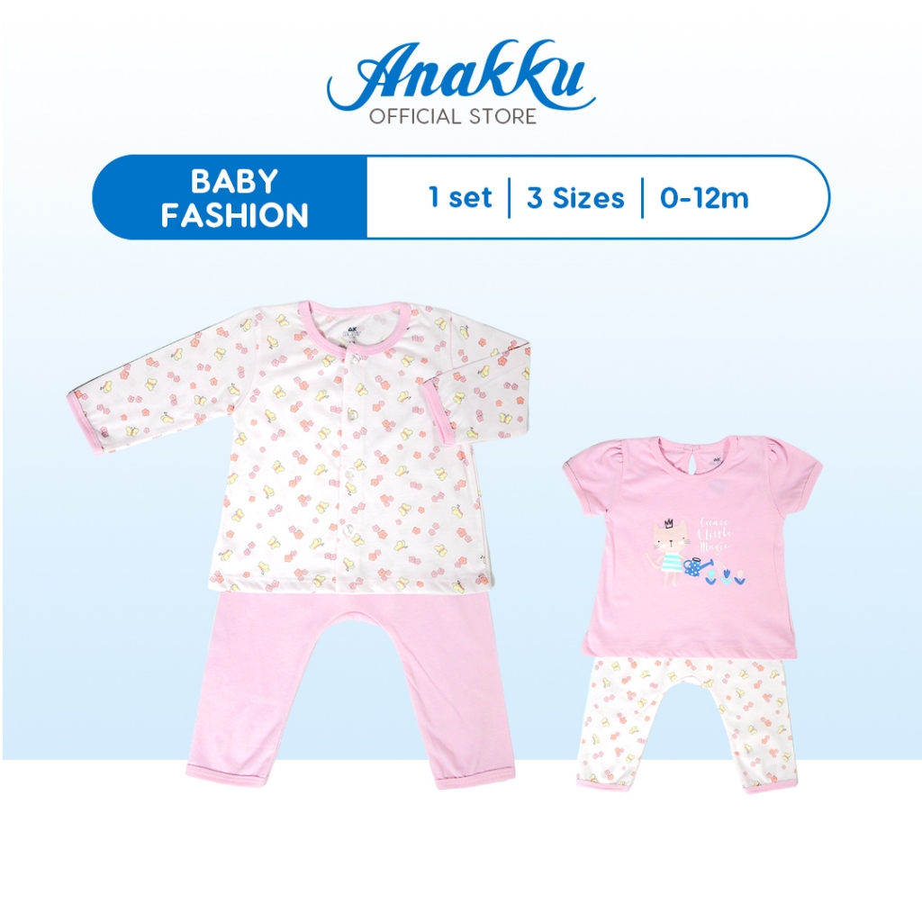 Anakku Newborn Baby Girl Suit Set Baju Bayi Perempuan EAK1031-2 ...