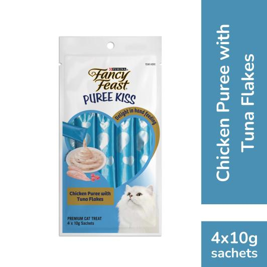Purina Fancy Feast Puree Kiss Wet Cat Treats /Cat snacks /Ringan Kucing ...