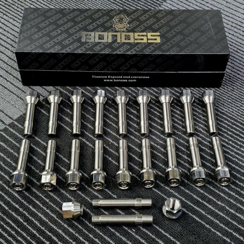 (M14x1.25mm)Bonoss Forged Titanium Exposed Wheel Stud Conversion ...