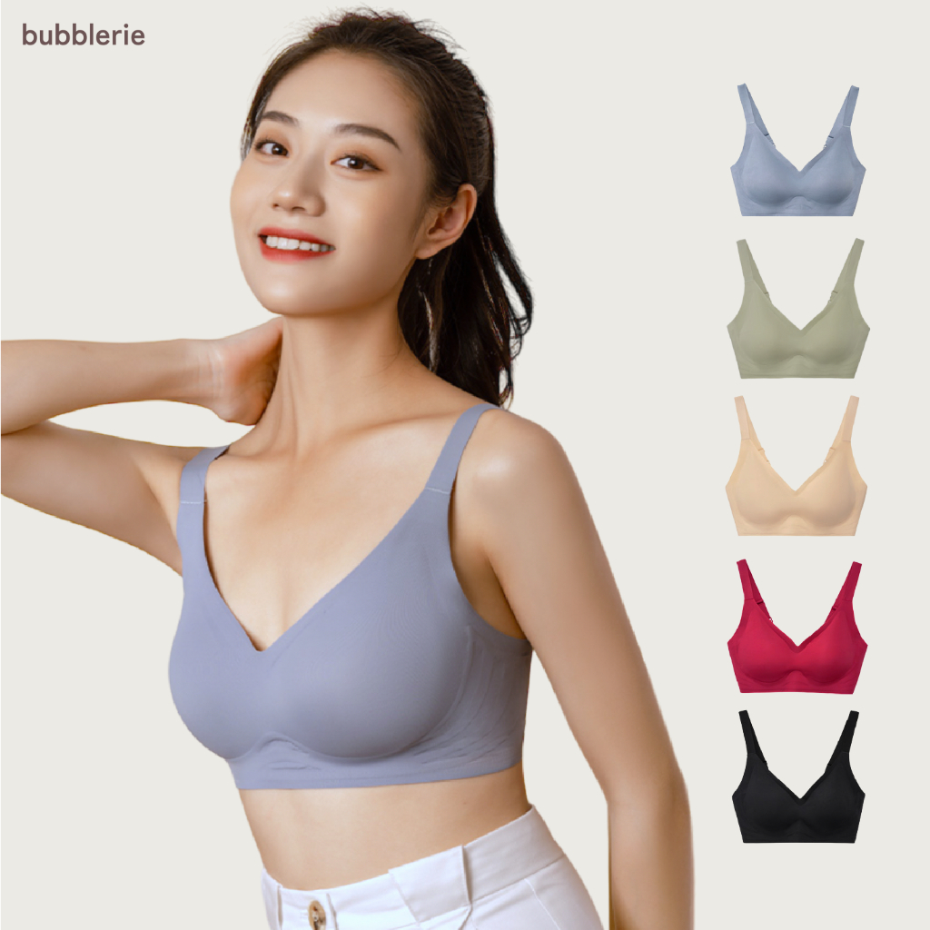 Bubblerie Plus Size Seamless Wireless Latex Bra B026 | Shopee Malaysia