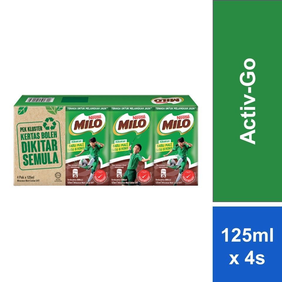 【LIVE DISCOUNT & NEW STOCK】NESTLE MILO Activ-Go UHT (125ml x 4pcs ...
